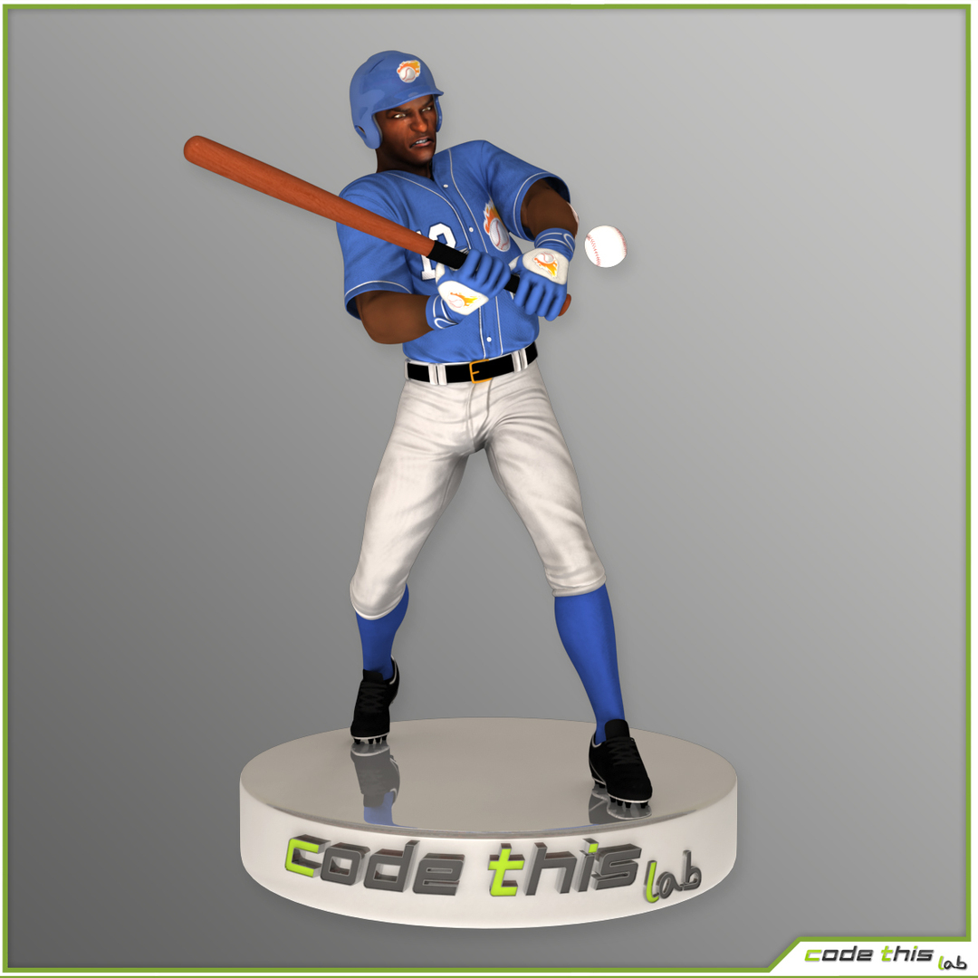 3d Characters Baseball Player Cg Model