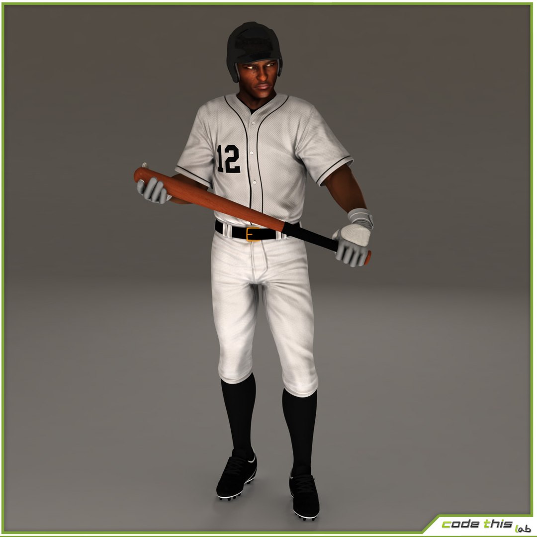 3d Characters Baseball Player Cg Model