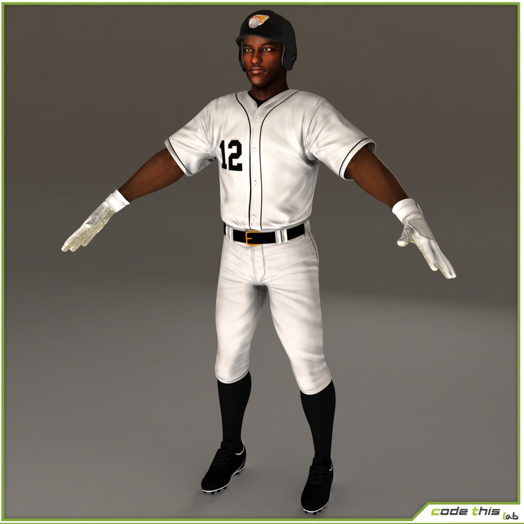 3d Characters Baseball Player Cg Model
