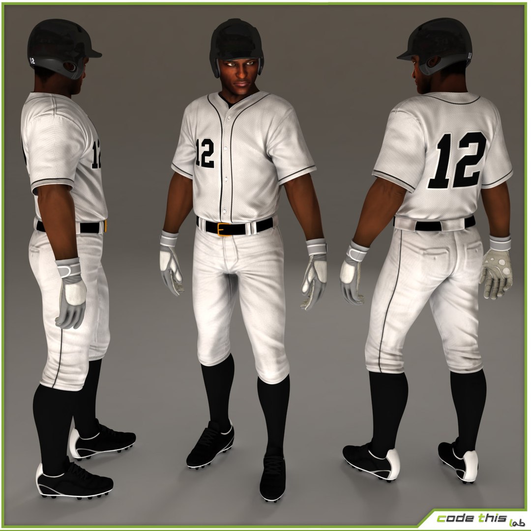 3d Characters Baseball Player Cg Model