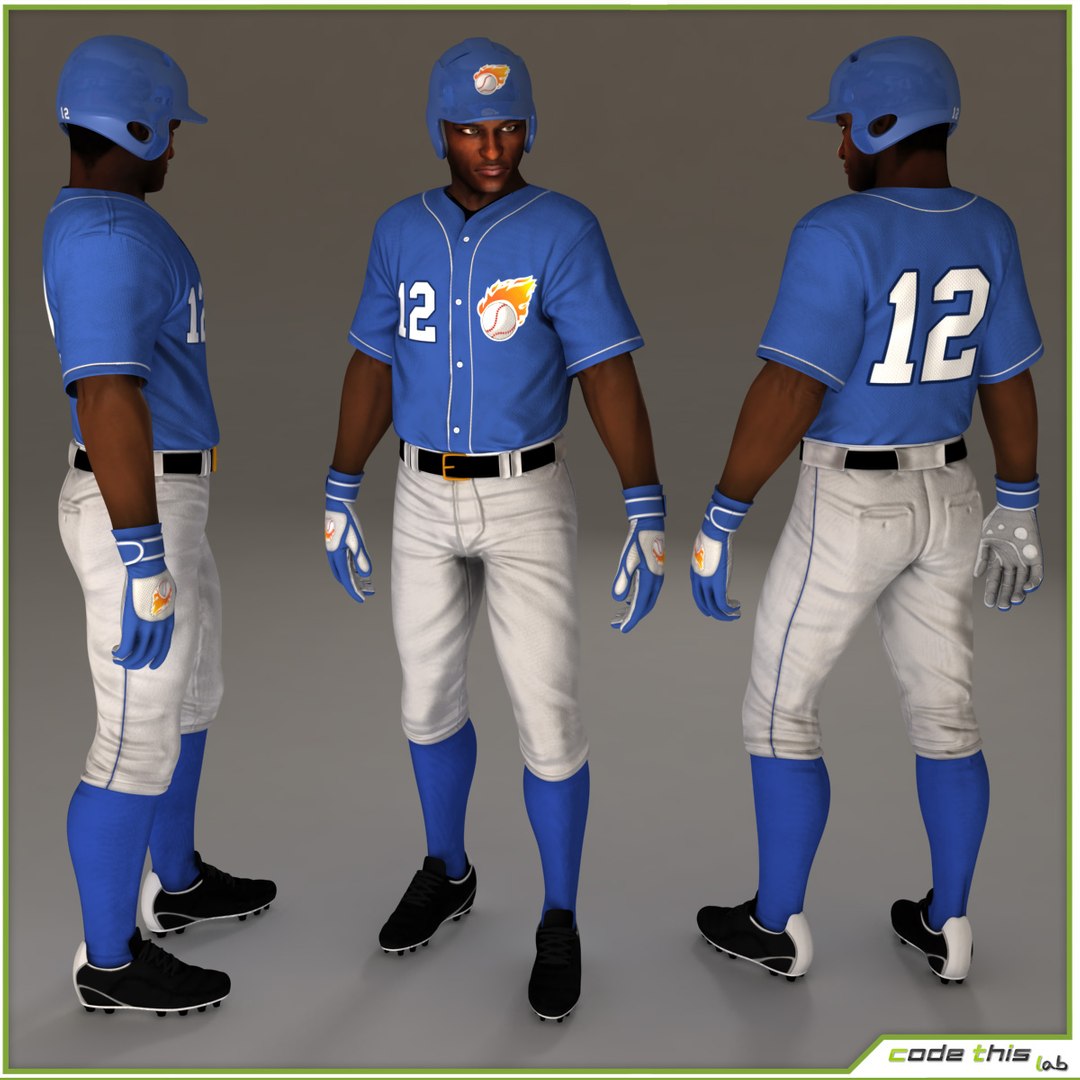 3d Characters Baseball Player Cg Model