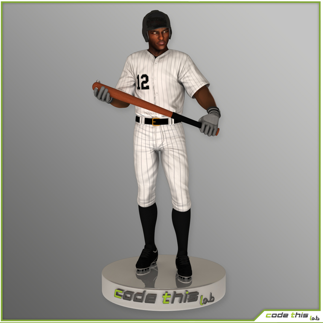 3d Characters Baseball Player Cg Model