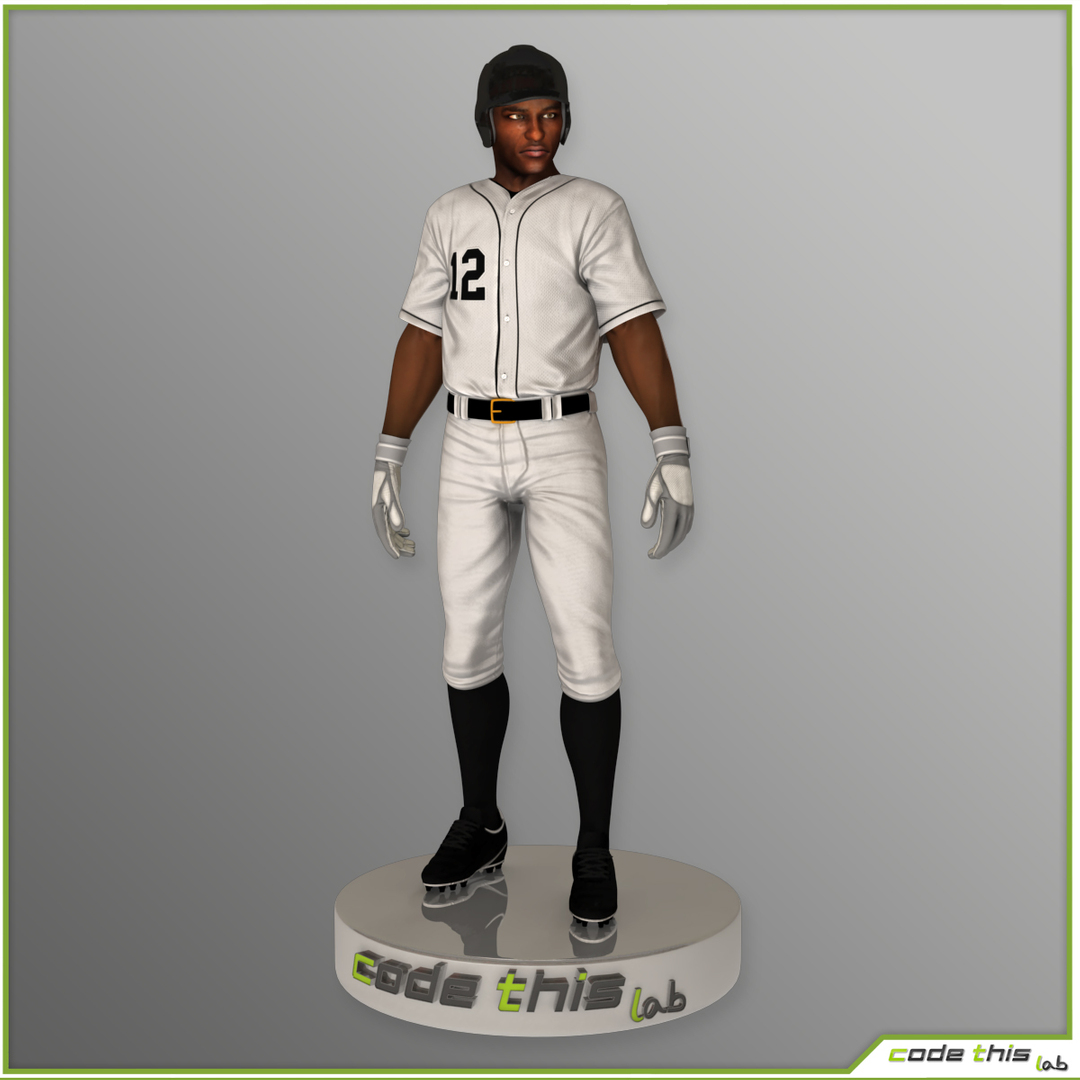 3d Characters Baseball Player Cg Model