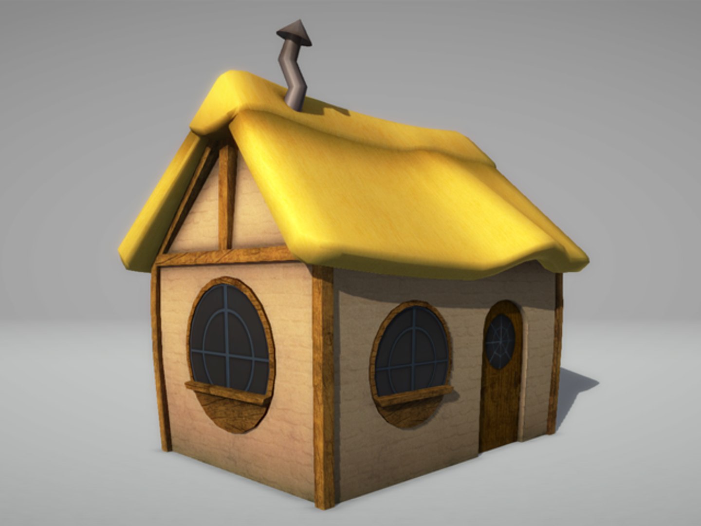 3d Model Of Cartoon Cottage
