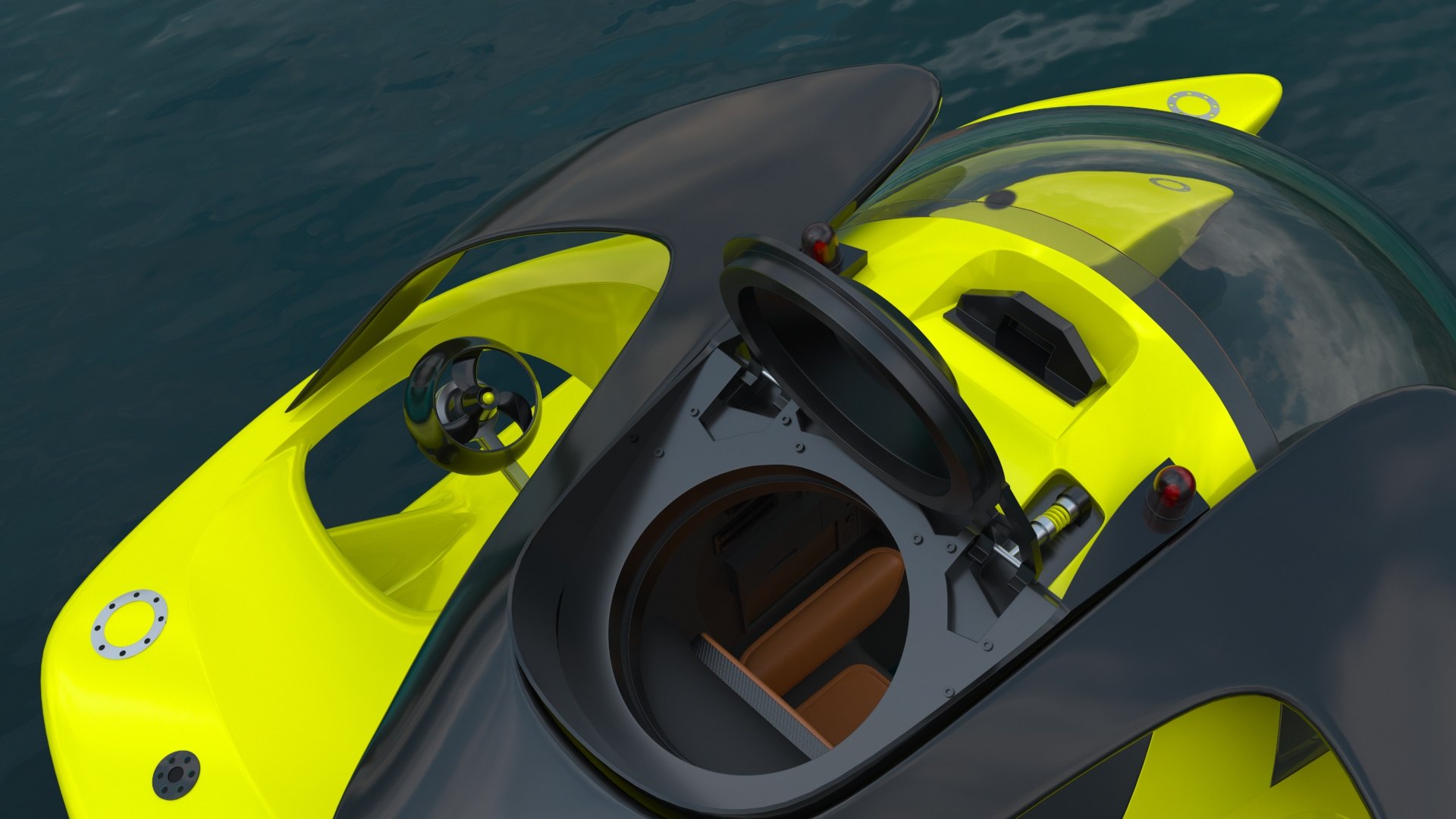 3D Luxurious Personal Submarine Ocean Rigged - TurboSquid 2297141