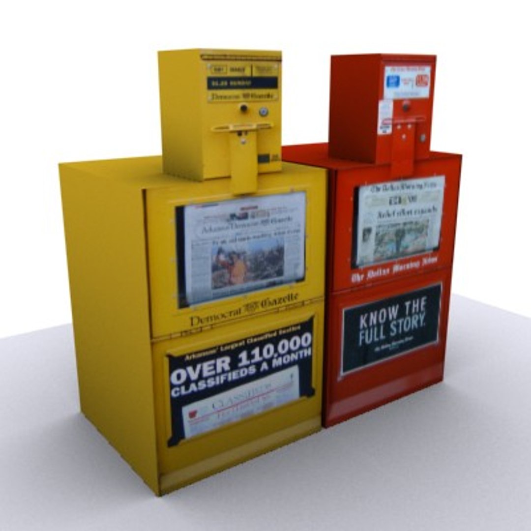 3d Newspaper Vending Machines Newsstand