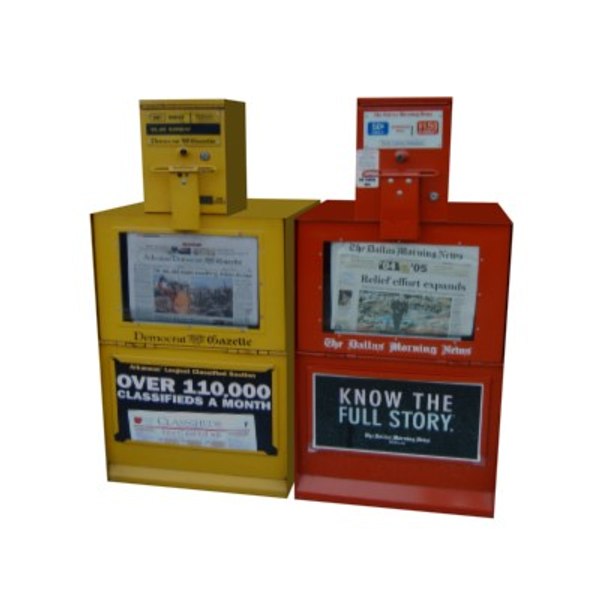 3d newspaper vending machines newsstand