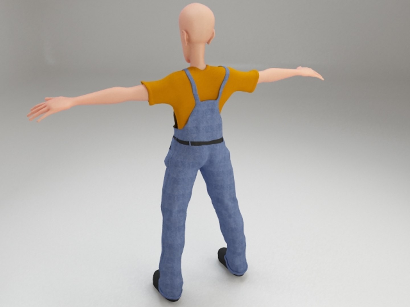 Worker Character 3d Max