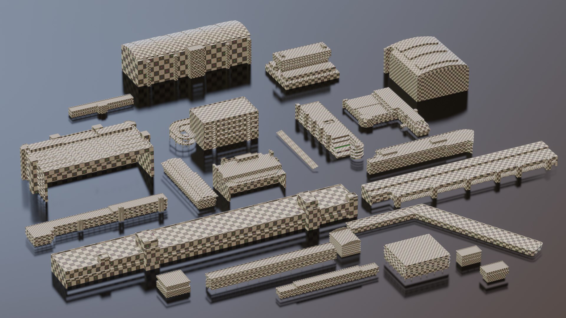 3D Buildings Facility Kitbash Model - TurboSquid 1768097