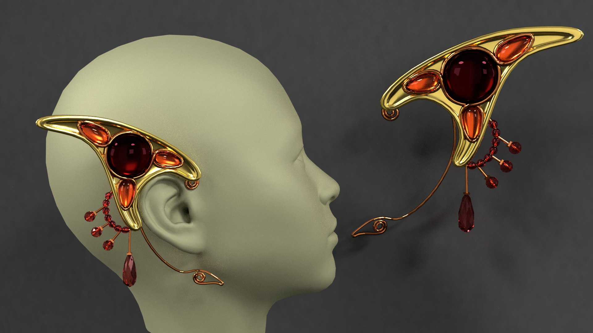 3D Model Ear Cuffs - TurboSquid 1815805