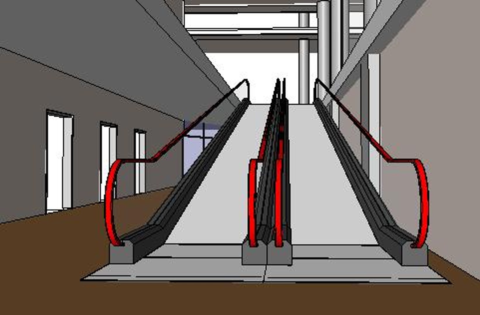 3d walkway travelator model