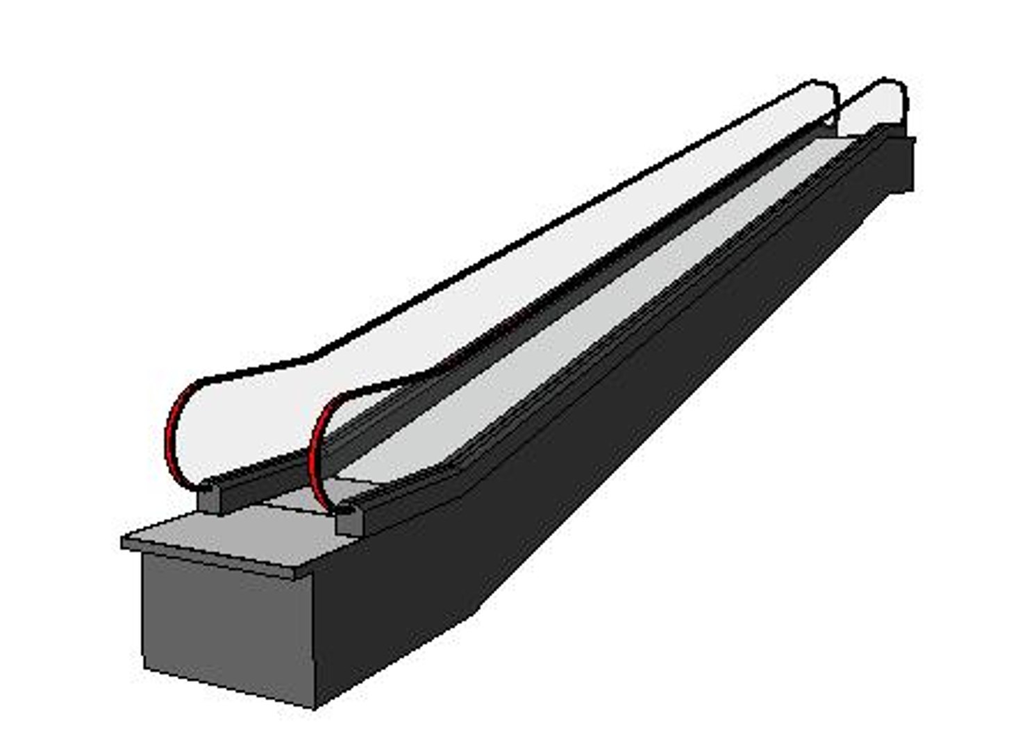 3d Walkway Travelator Model