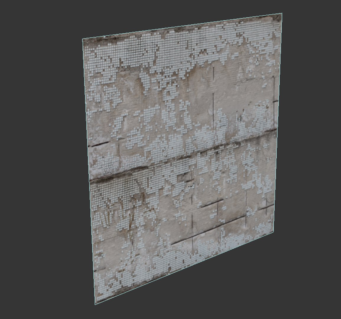 3D realistic damaged wall - TurboSquid 1369376