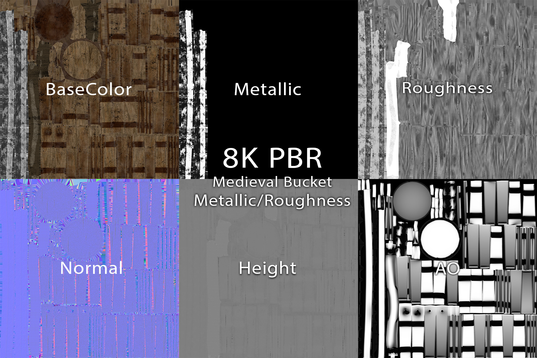 3D модель Средневековые текстуры Bucket 8K PBR - TurboSquid 2005220