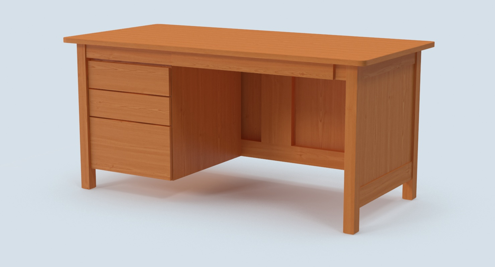 Teacher Desk 3d Model