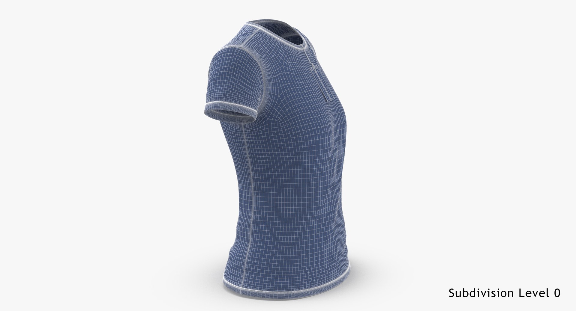 Female crew neck t-shirts 3D model - TurboSquid 1235143