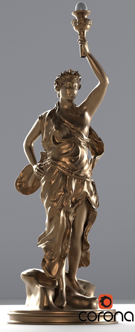 Statue Lady Low Poly Model - TurboSquid 2049618