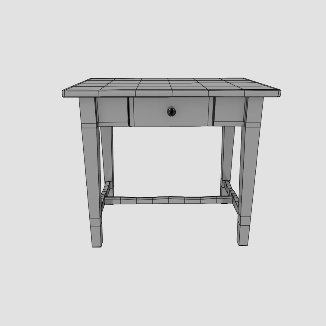 Old Kitchen Table Obj Free