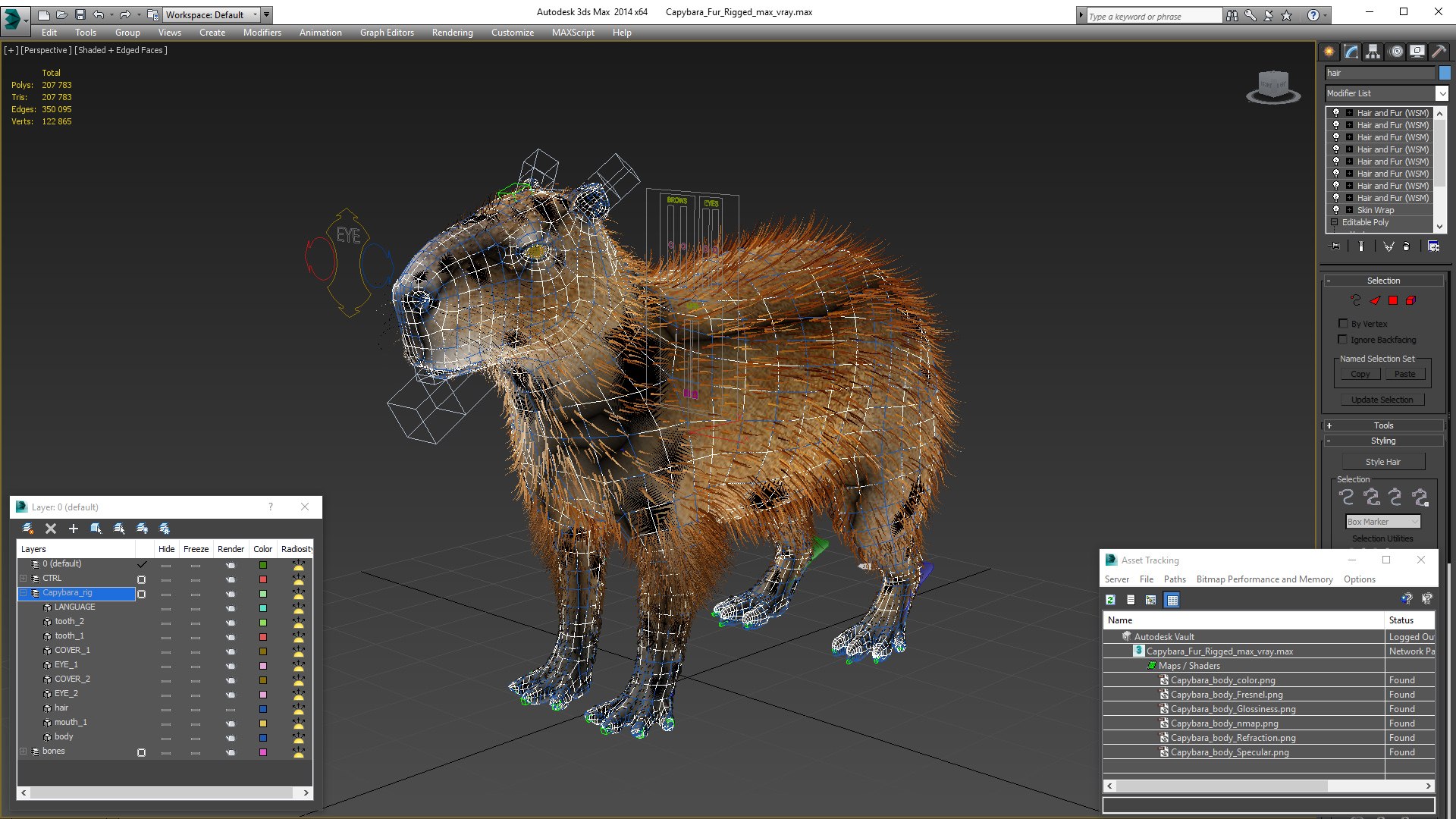 3D Capybara Fur Rigged model - TurboSquid 1951701