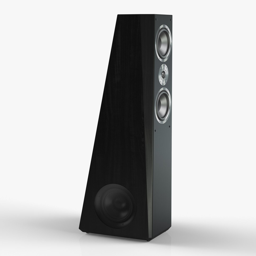 3D SVS Ultra Tower Speaker in Black Oak - TurboSquid 2127307