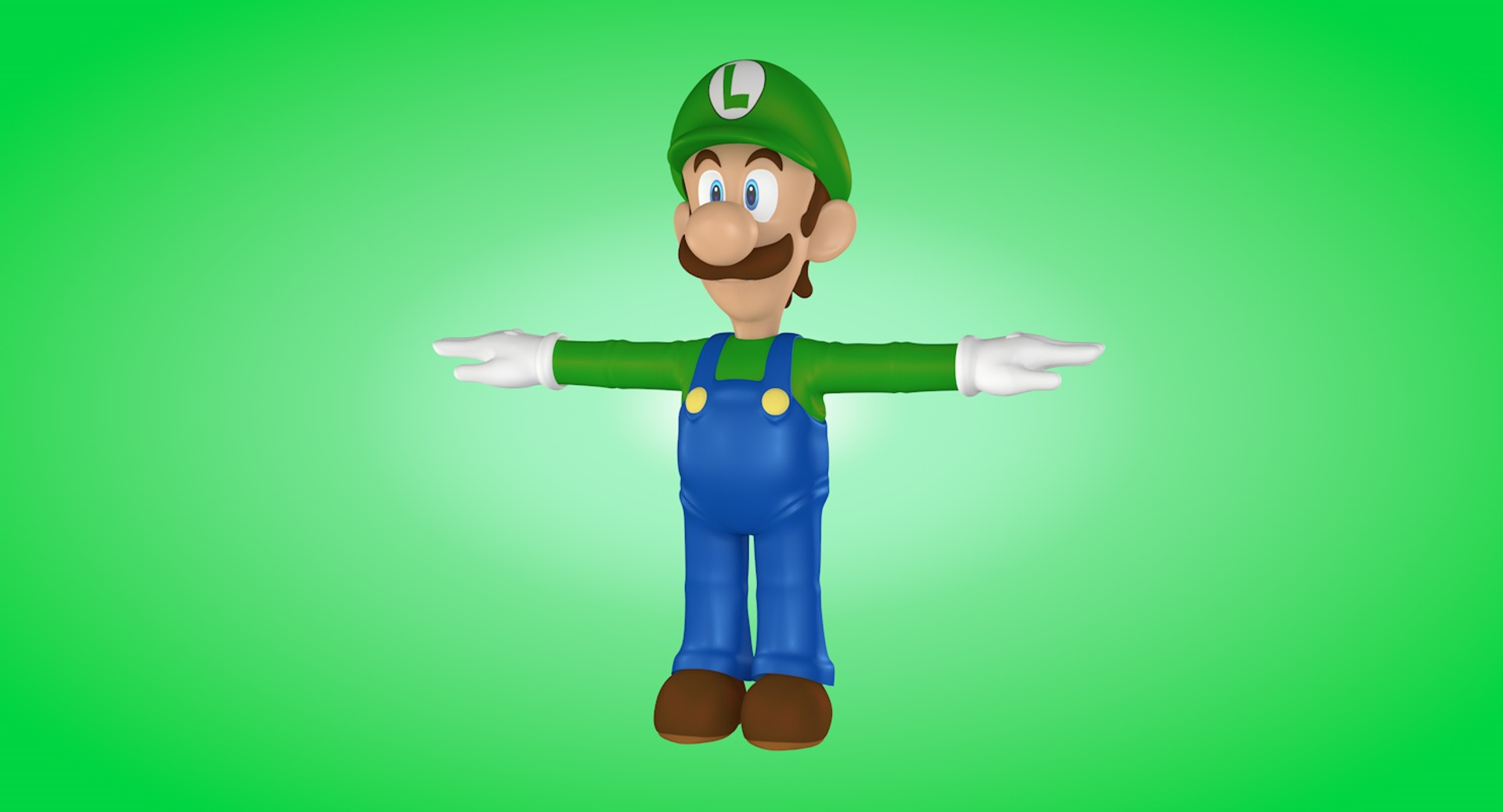 3d model luigi rigged cartoon character