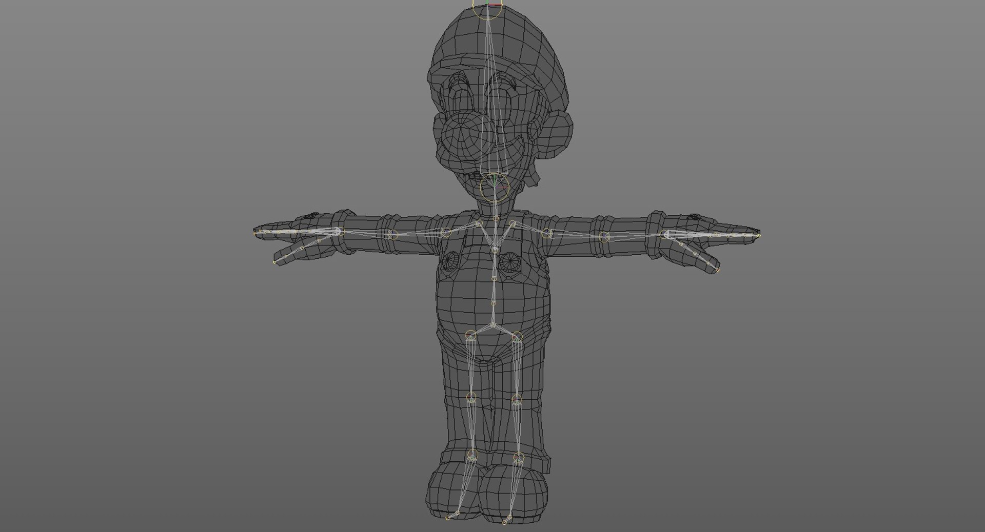 3d model luigi rigged cartoon character