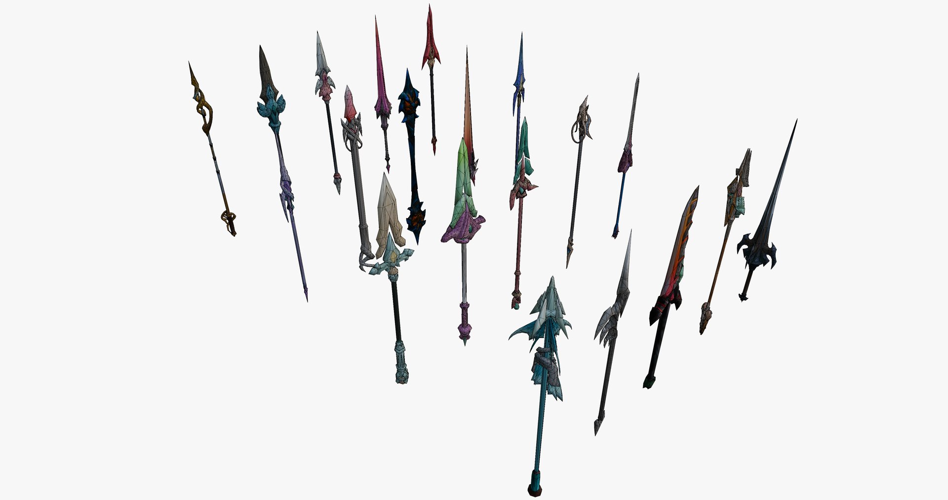 3D 20 STYLIZED SPEAR MODELS PACK 1 - LOW POLY - TurboSquid 2198022