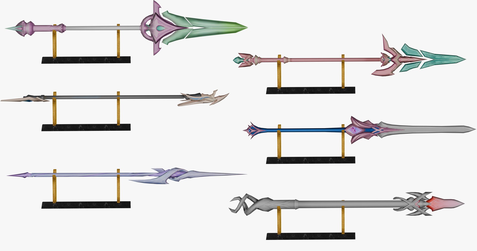 3D 20 STYLIZED SPEAR MODELS PACK 1 - LOW POLY - TurboSquid 2198022
