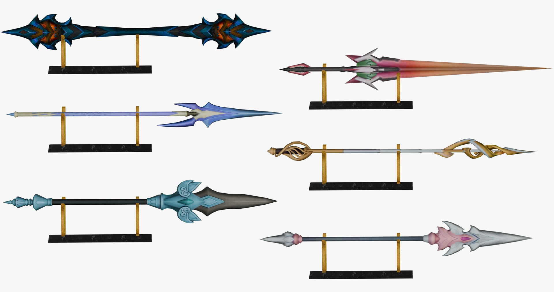 3D 20 STYLIZED SPEAR MODELS PACK 1 - LOW POLY - TurboSquid 2198022