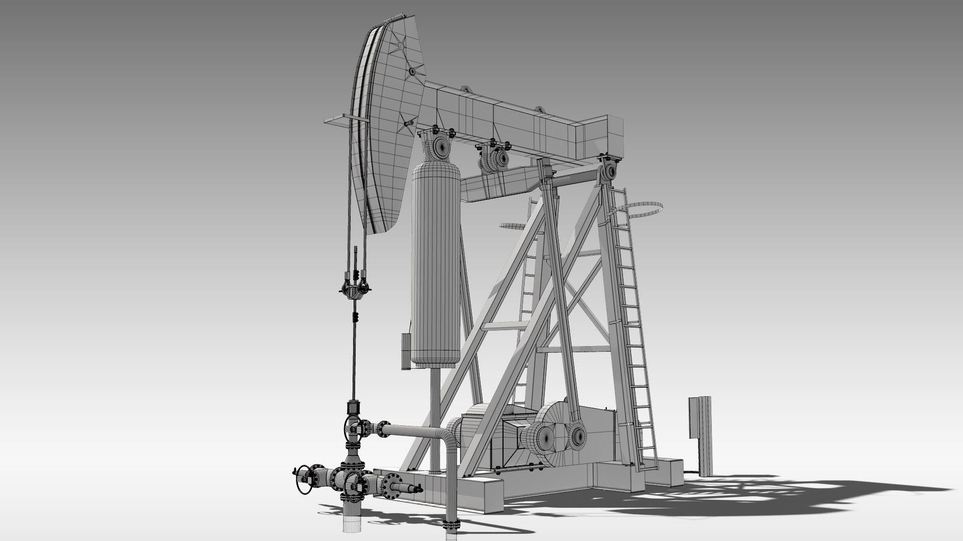 3D pumpjack pump jack - TurboSquid 1681110