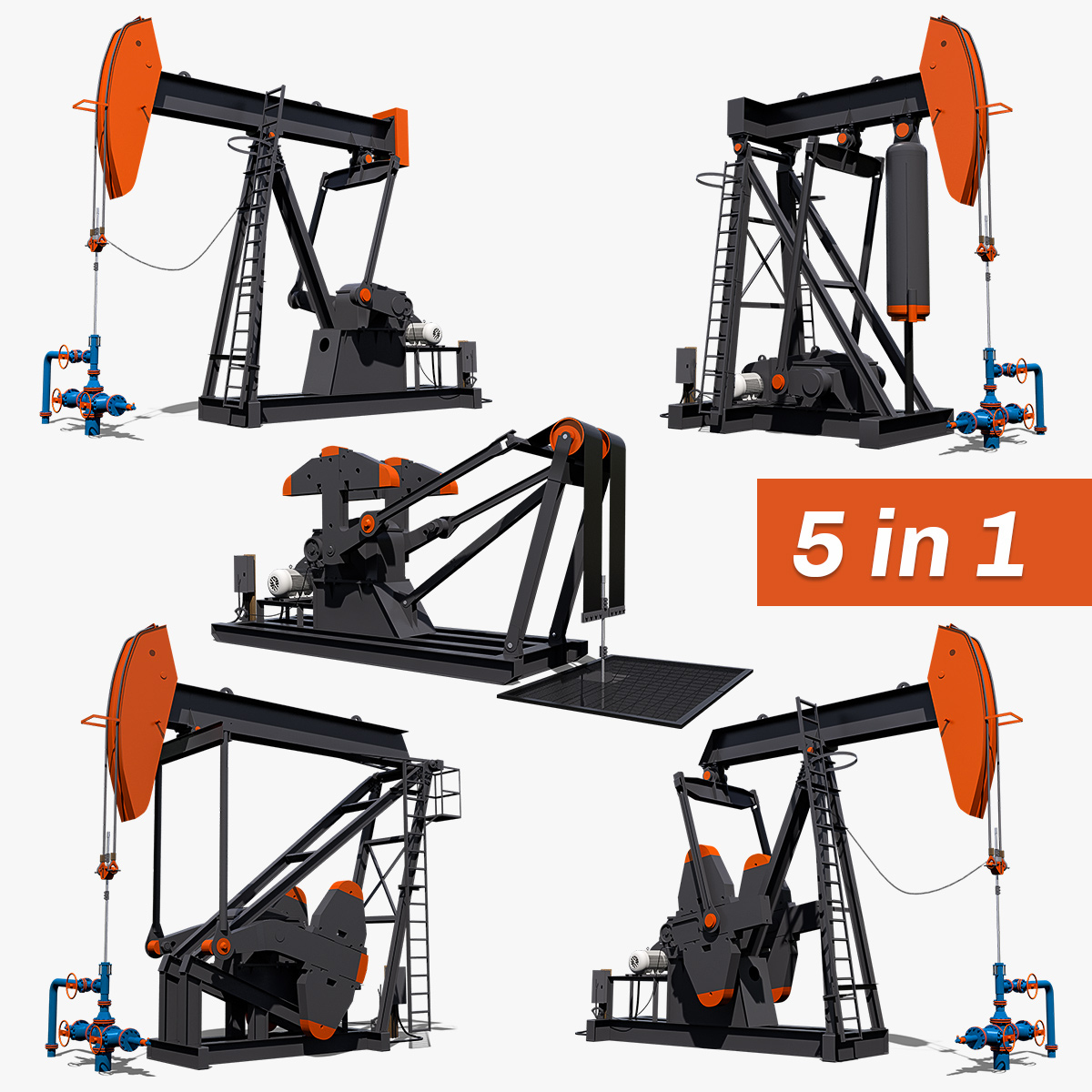 3D pumpjack pump jack - TurboSquid 1681110