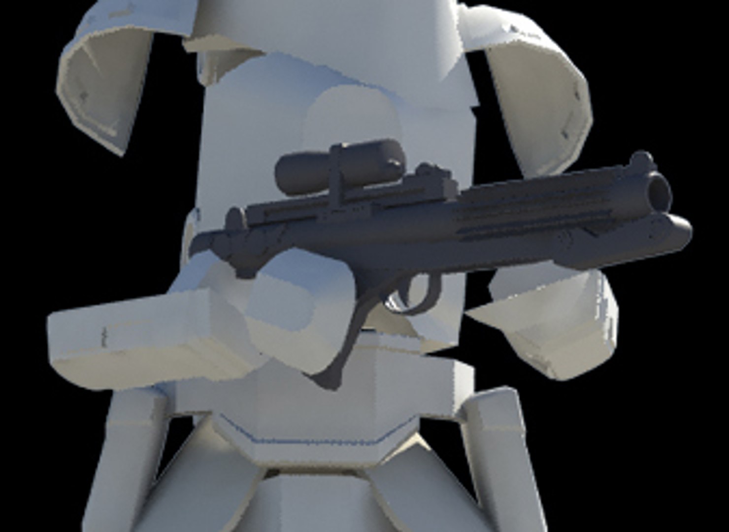 3d E-11 Blaster Model