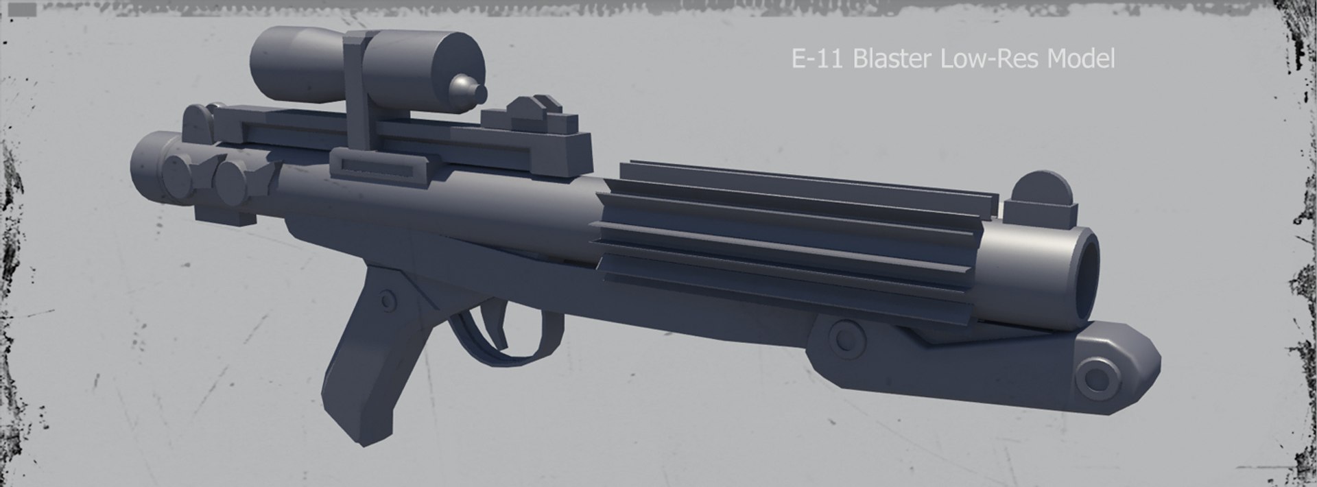 3d E-11 Blaster Model