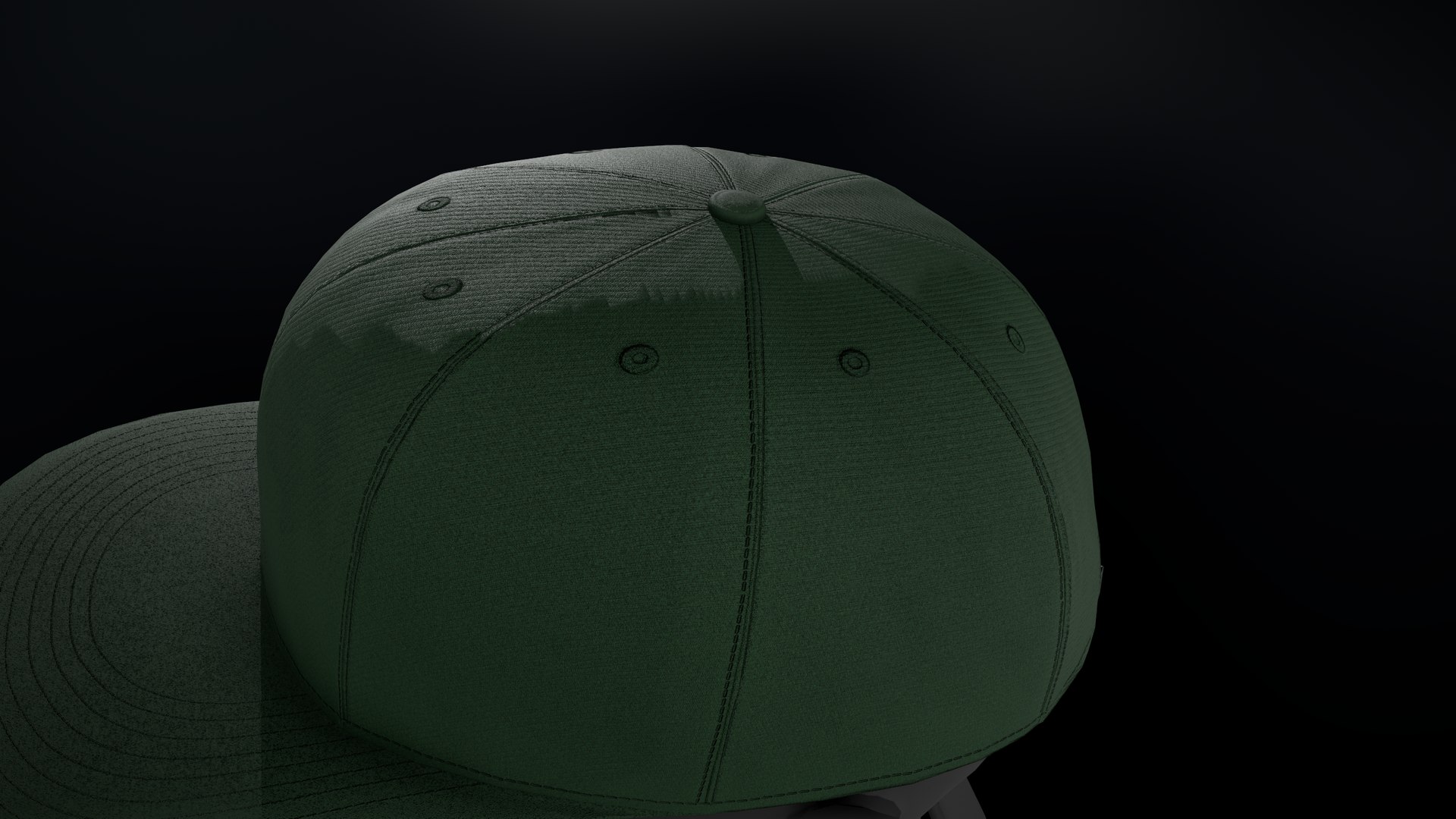 Green Snapback Cap 3D Model - TurboSquid 1839501