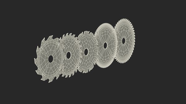 modelo 3d Juego de hojas de sierra circular - TurboSquid 1997563
