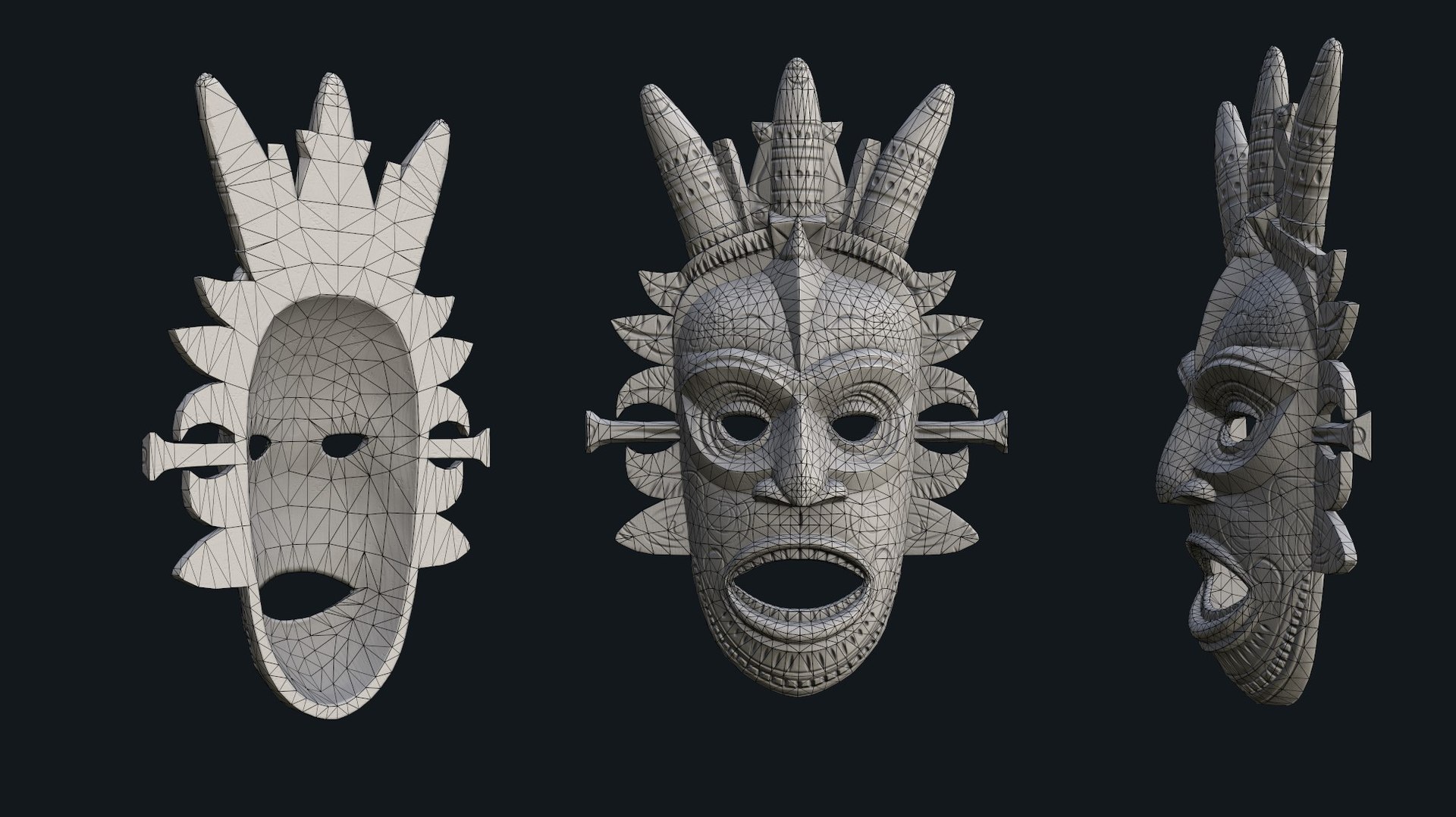 3D African mask 6 model - TurboSquid 2173597