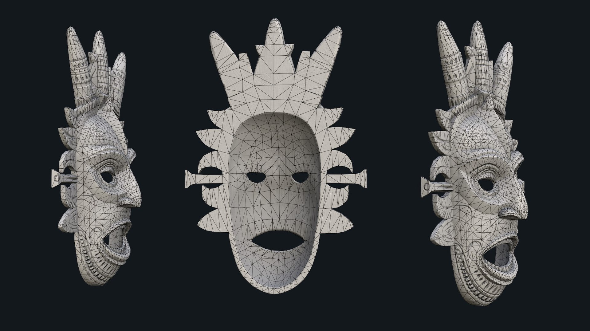 3D African mask 6 model - TurboSquid 2173597