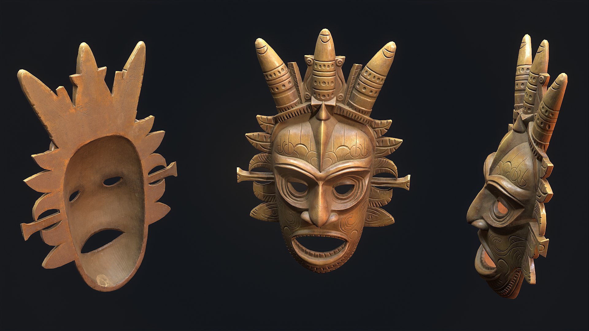 3D African mask 6 model - TurboSquid 2173597