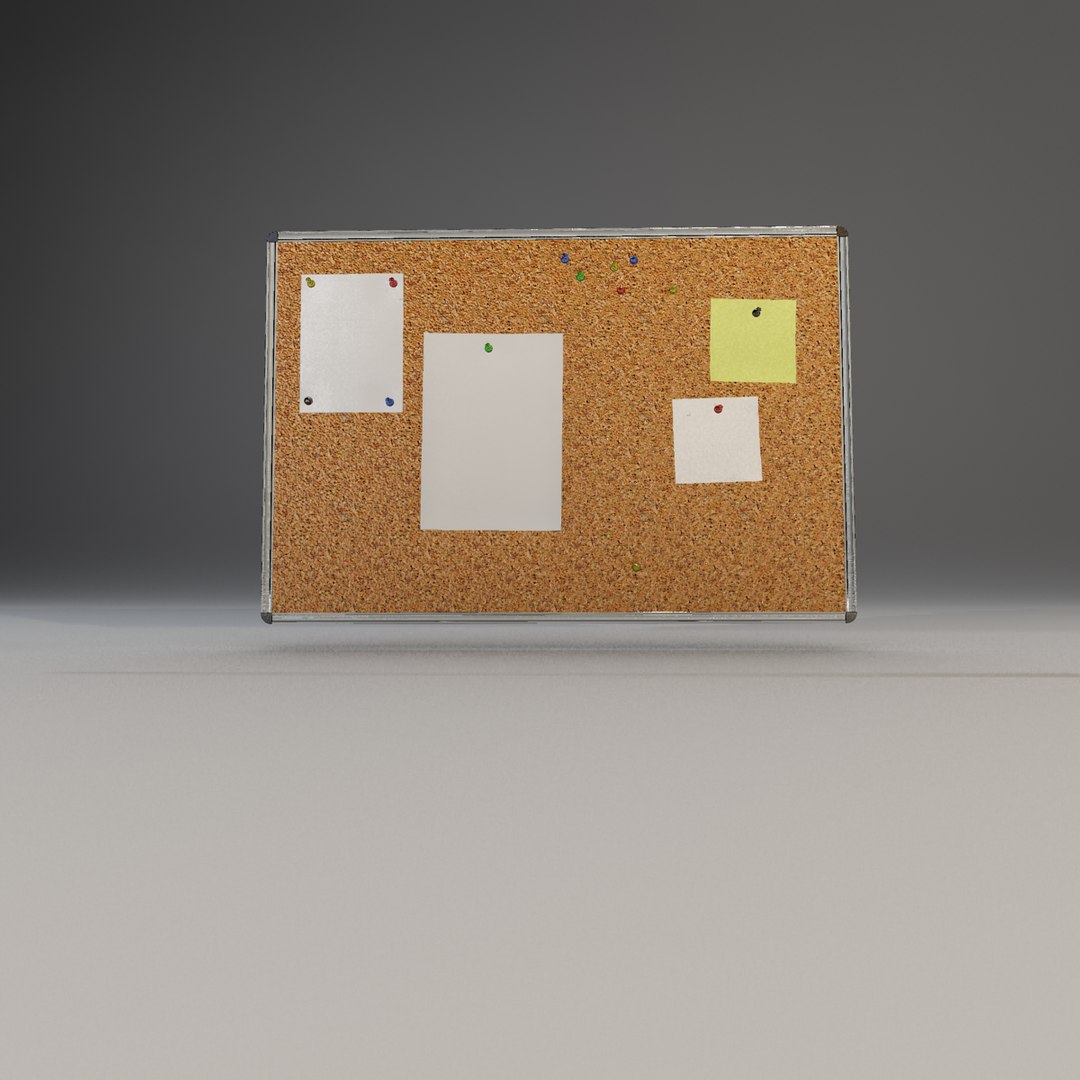 Notice Board 3D Model - TurboSquid 1196518