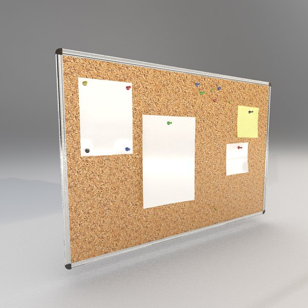 Notice board 3D model - TurboSquid 1196518