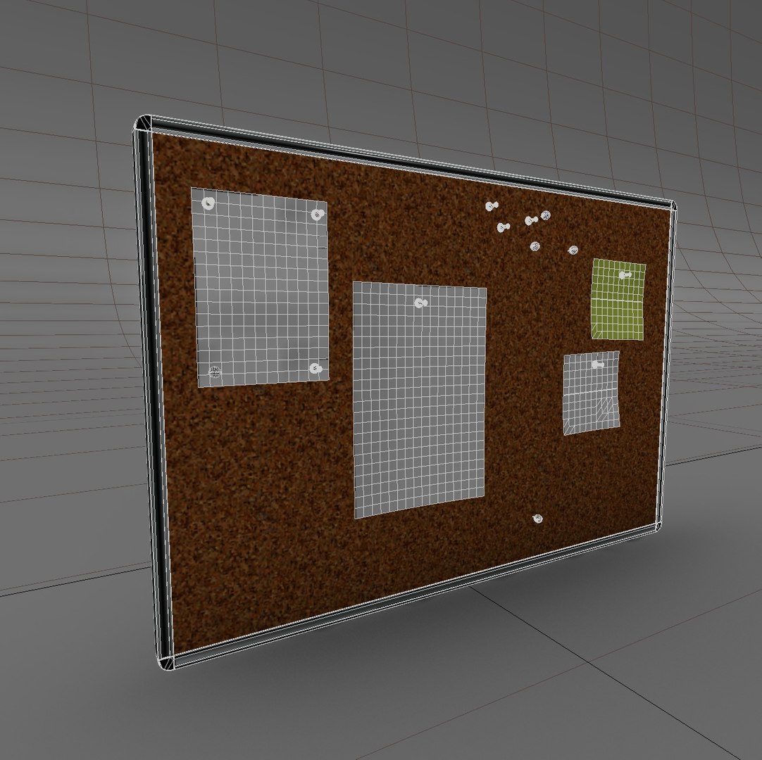 Notice Board 3D Model - TurboSquid 1196518