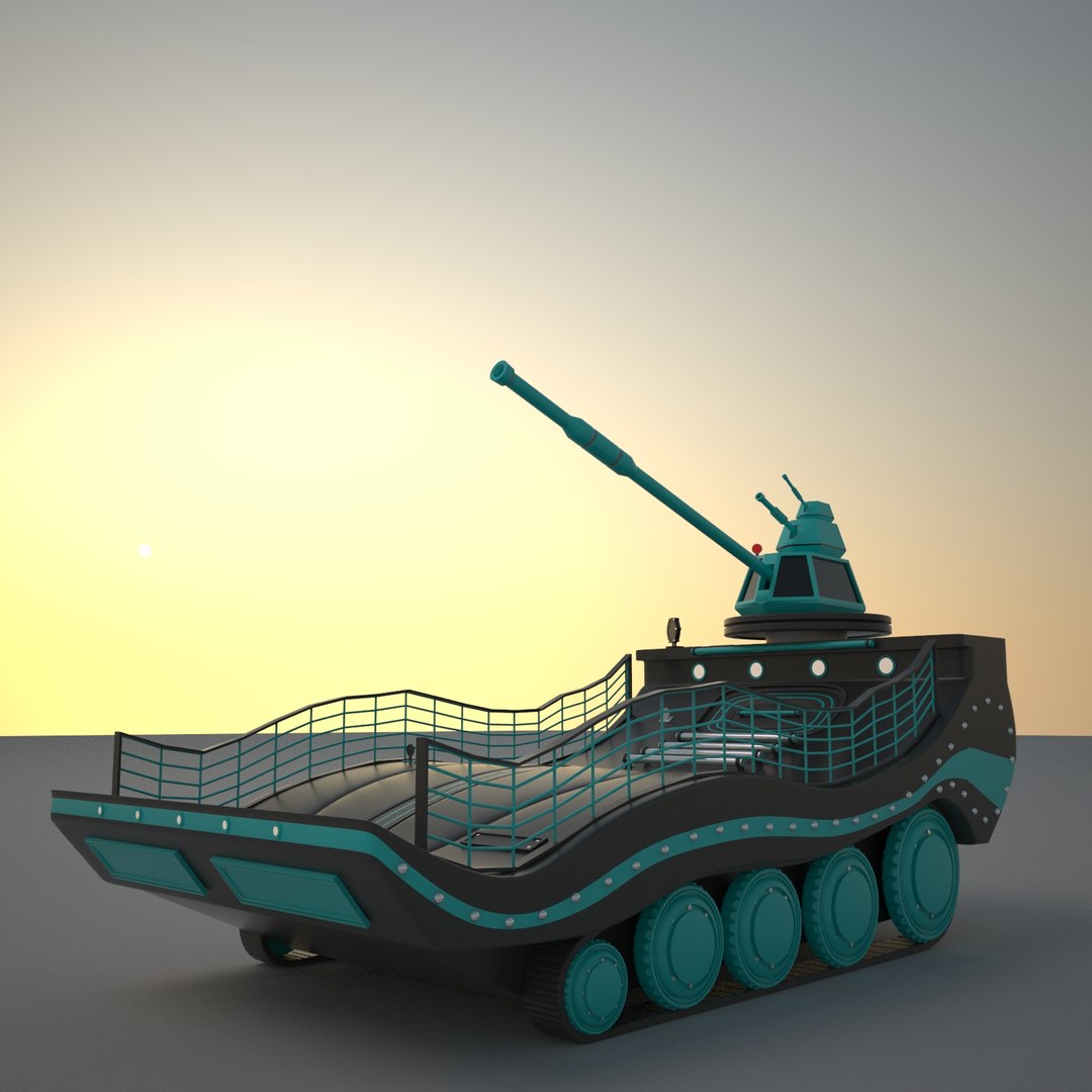 Scifi Smooth Tank 3D Model - TurboSquid 1222186