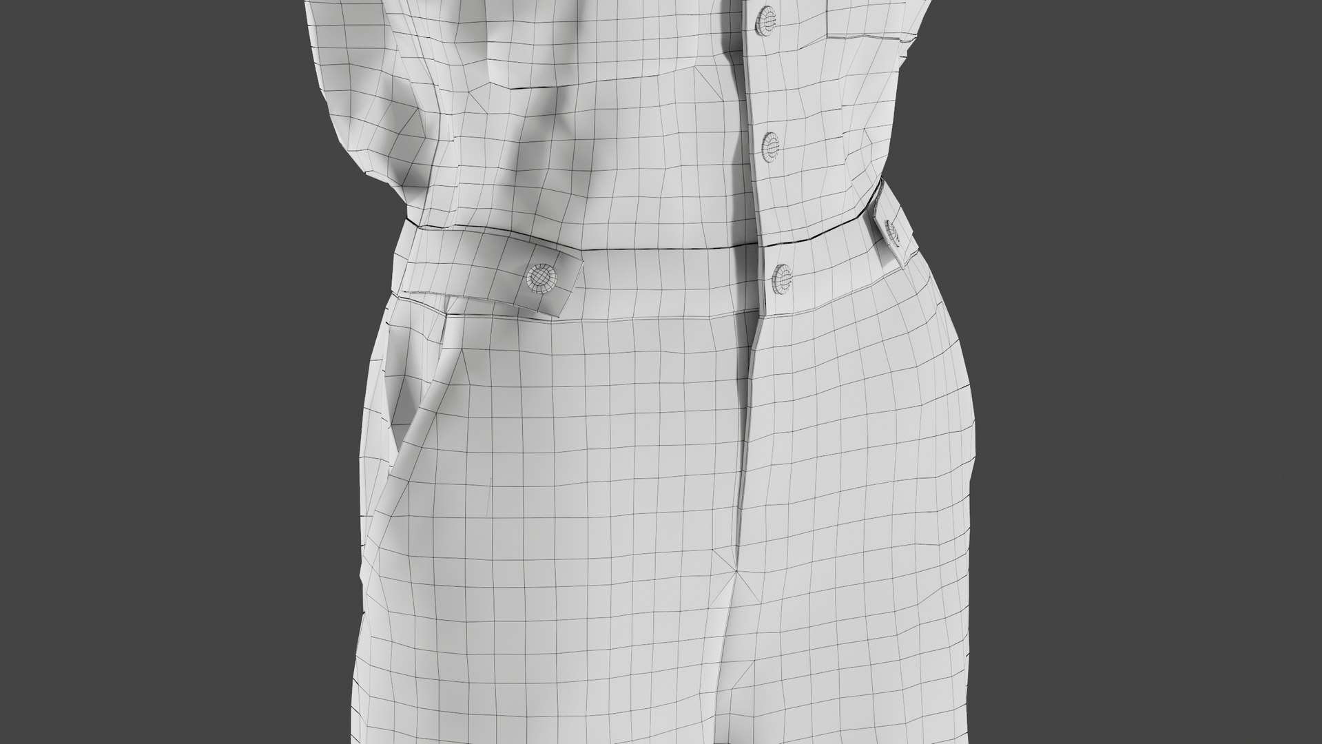 Realistic Women S Overalls 3D Model - TurboSquid 1615856