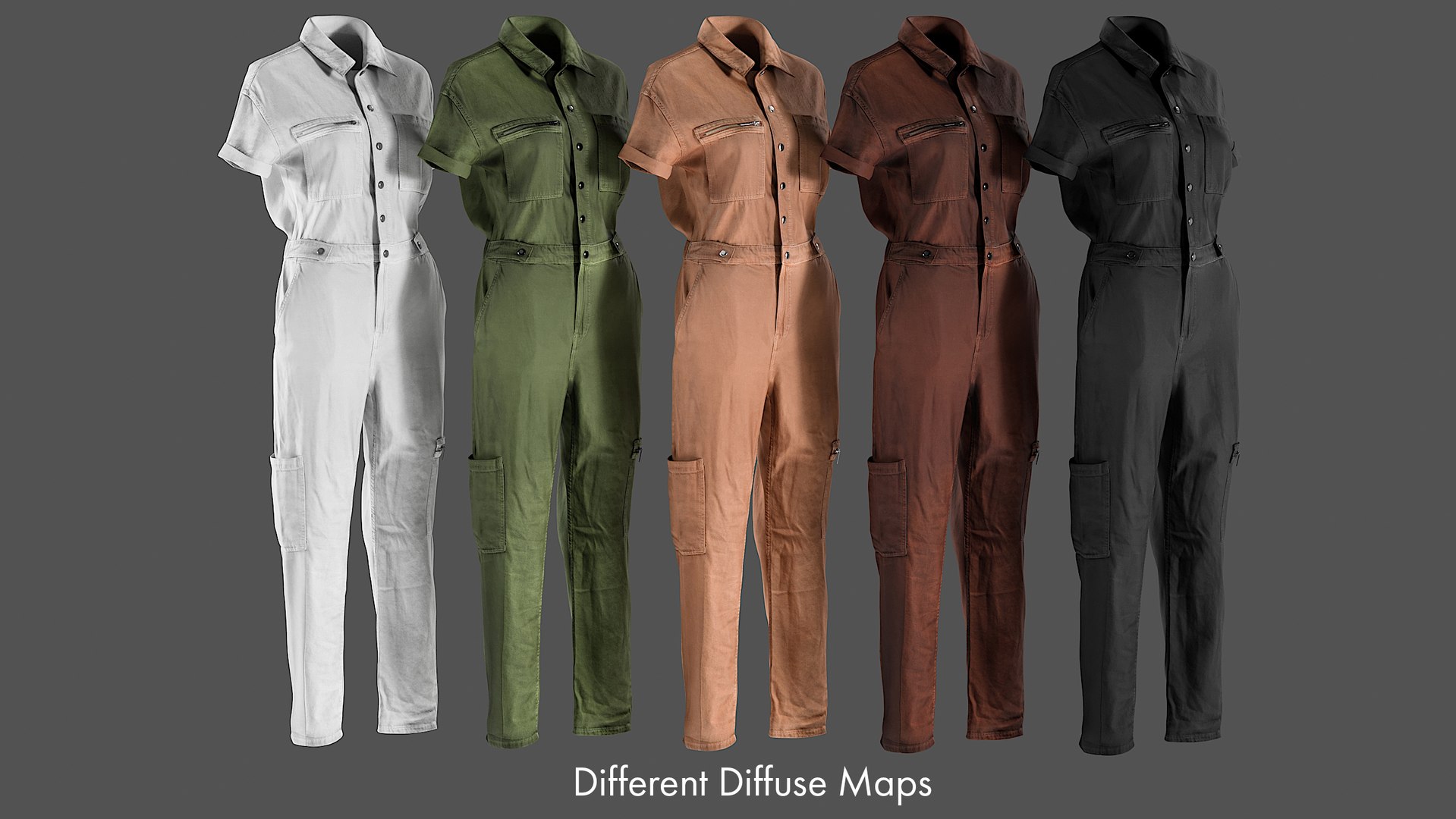 Realistic women s overalls 3D model - TurboSquid 1615856