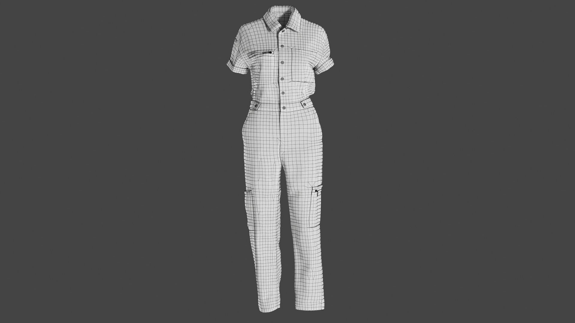 Realistic Women S Overalls 3D Model - TurboSquid 1615856