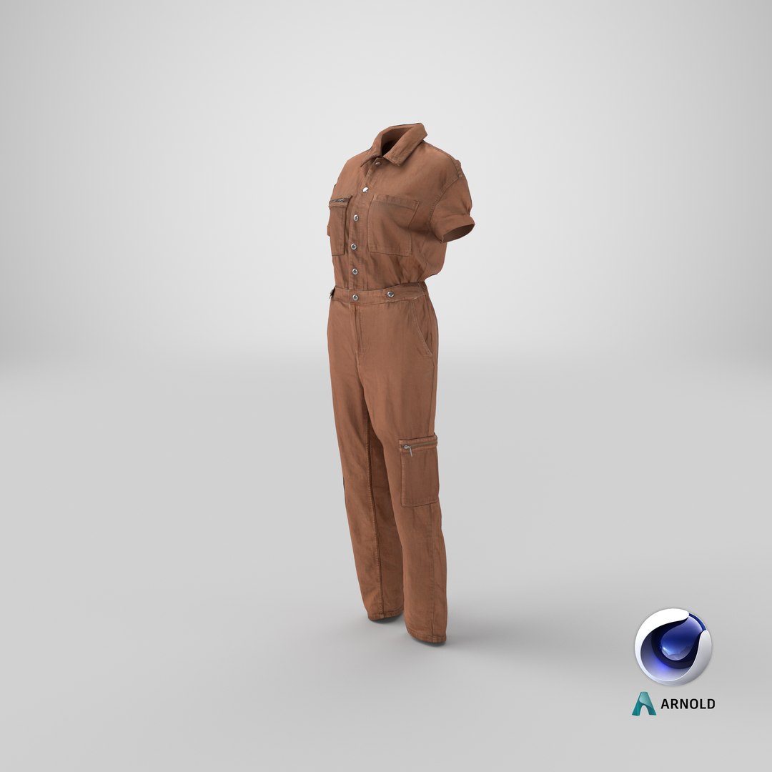 Realistic Women S Overalls 3D Model - TurboSquid 1615856