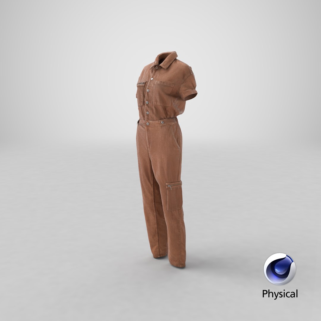 Realistic Women S Overalls 3D Model - TurboSquid 1615856