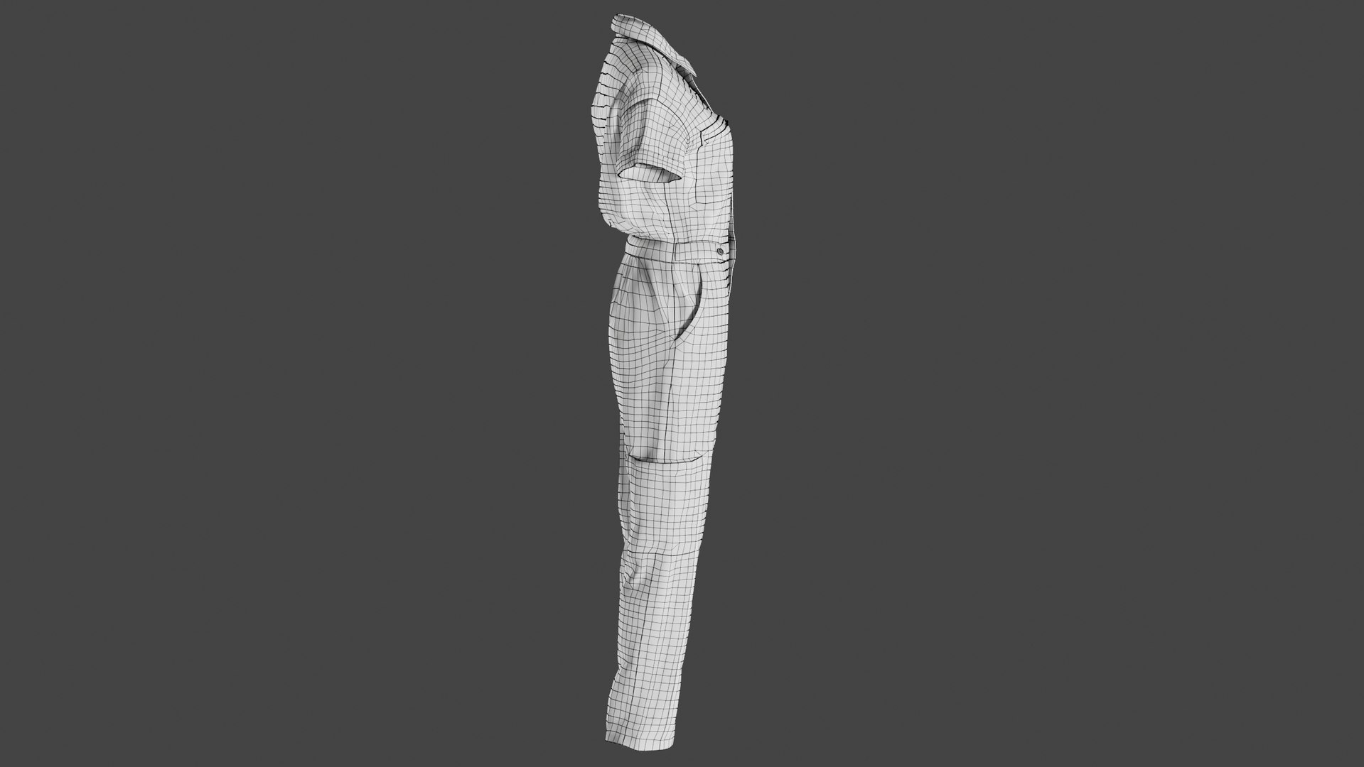 Realistic Women S Overalls 3D Model - TurboSquid 1615856