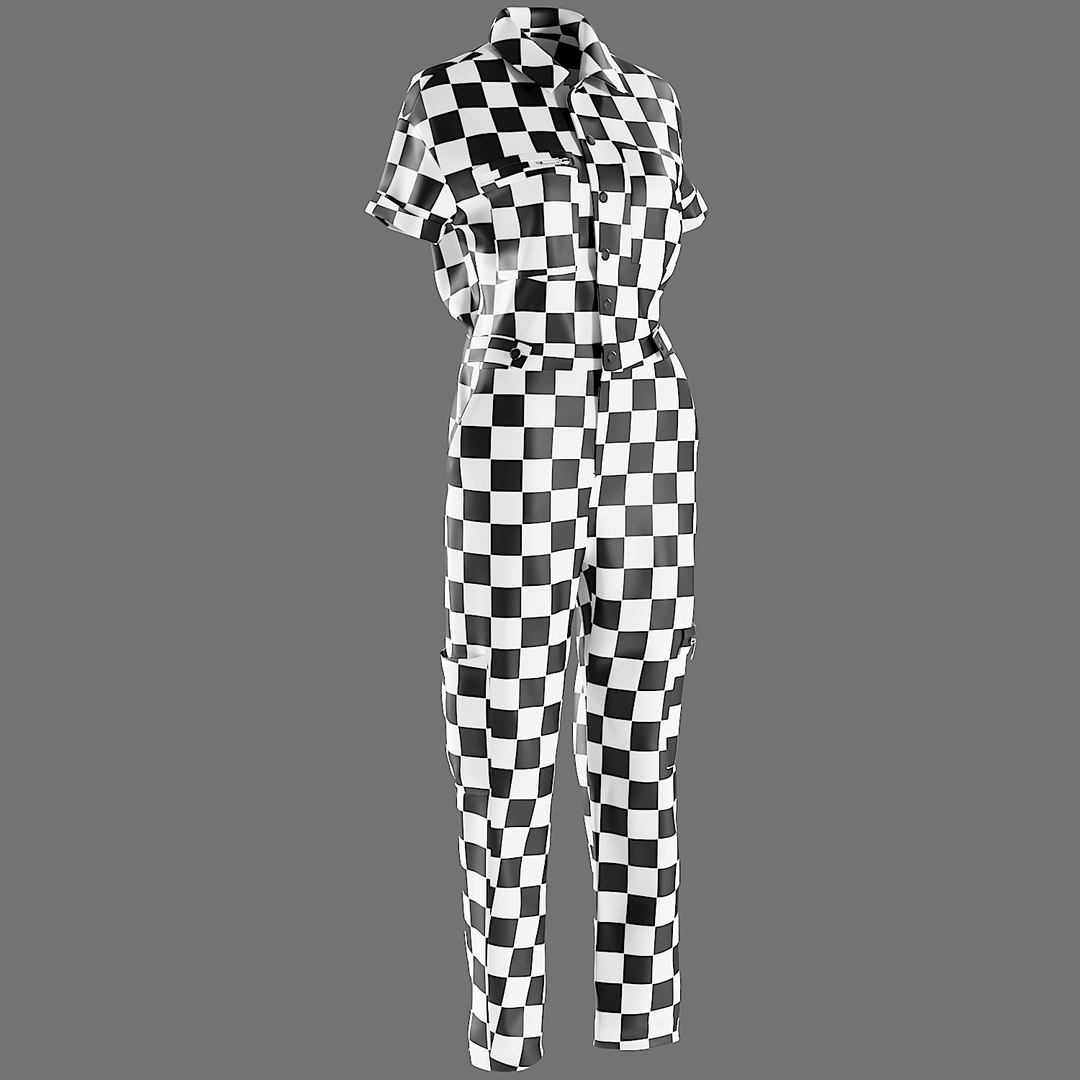 Realistic women s overalls 3D model - TurboSquid 1615856
