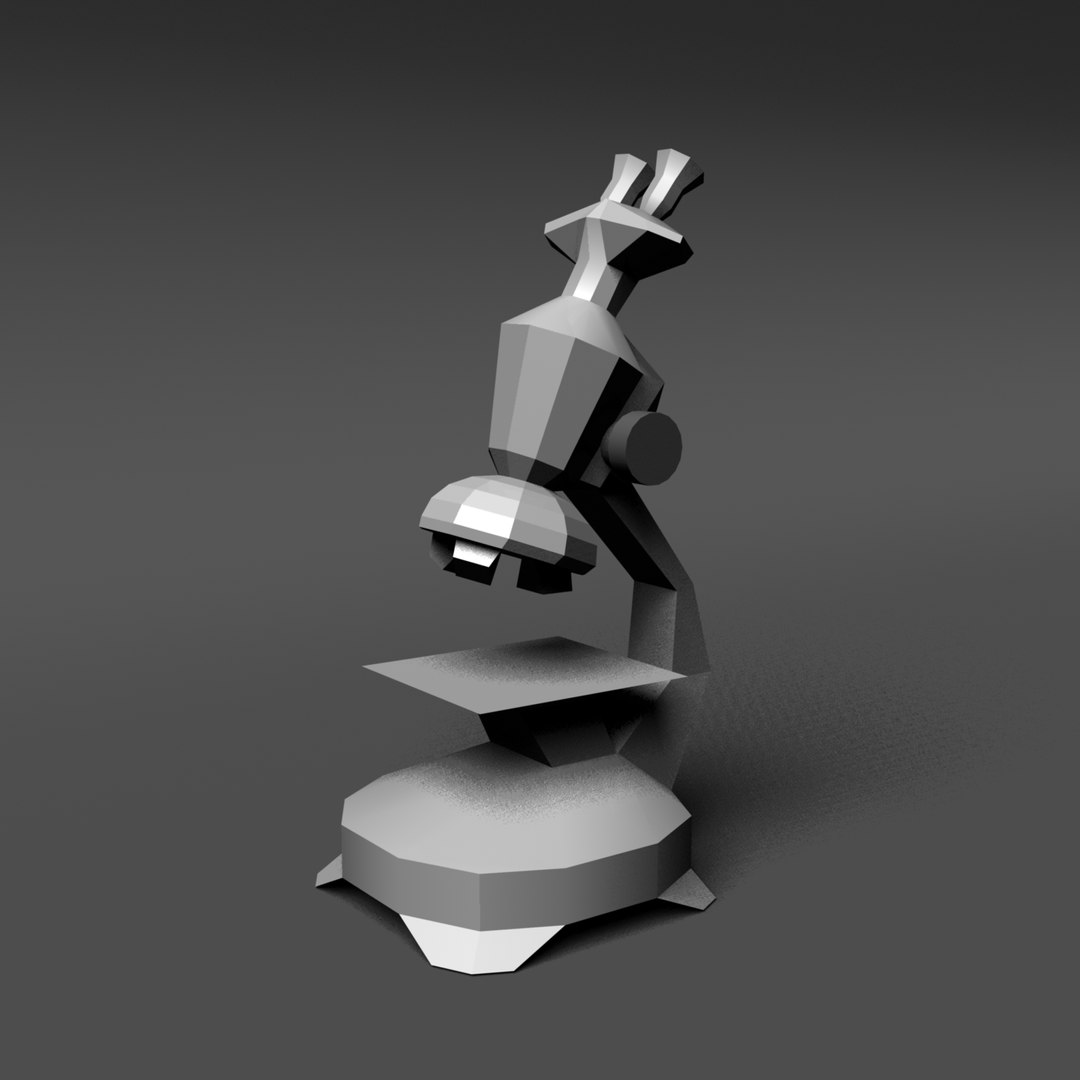 laboratory microscope 3d obj